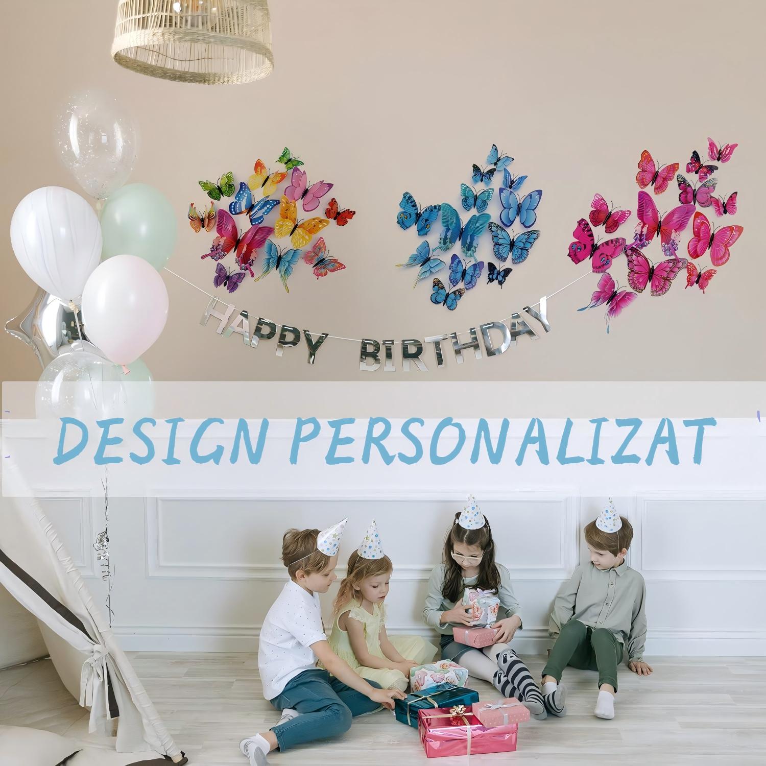 24 de Fluturi 3D pentru Decor Perete – Fluturi Magnetici Autoadezivi ...