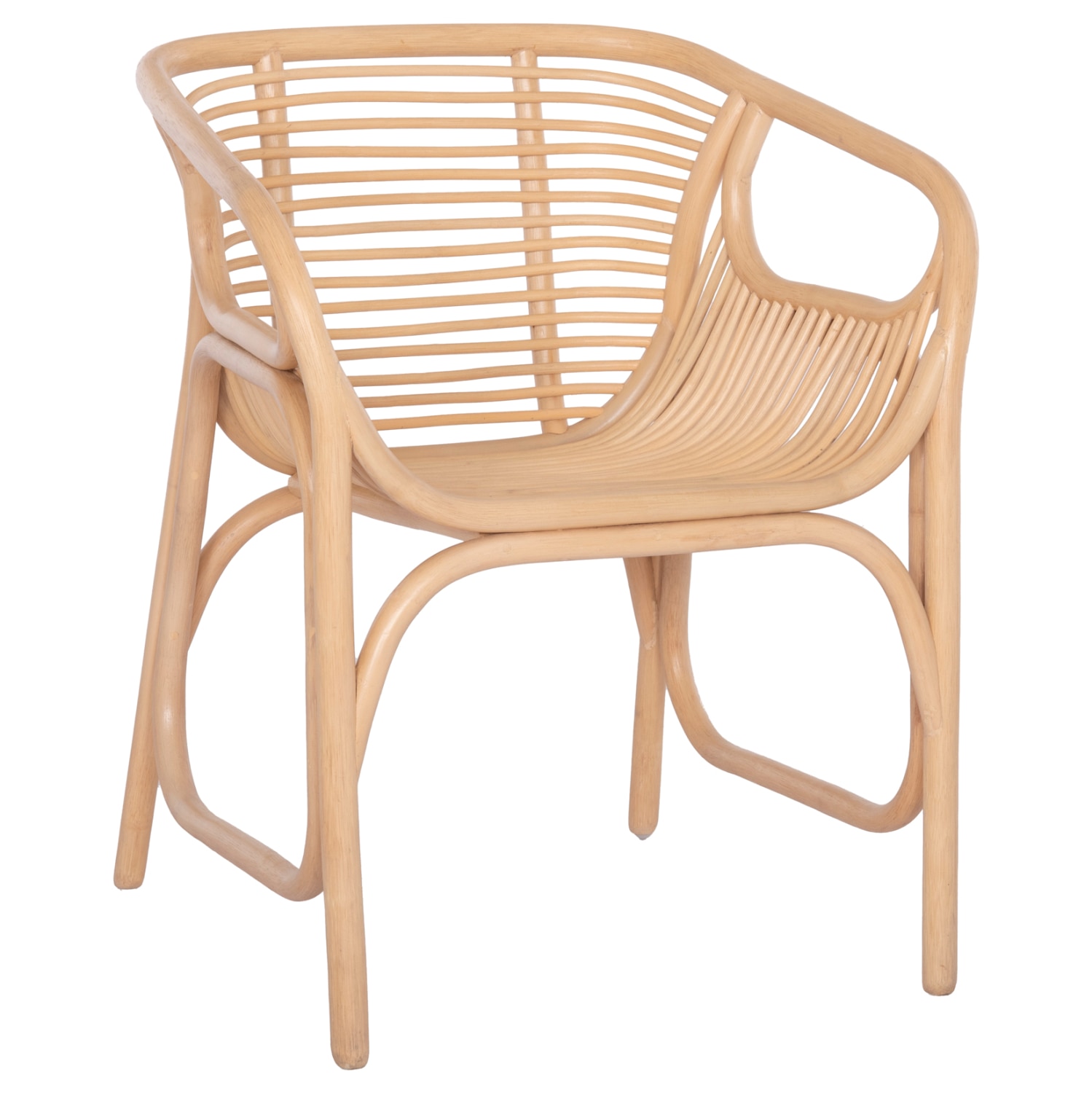 Scaun MEL, ratan natural, 62x57,5x79,5H cm, design ergonomic - eMAG.ro