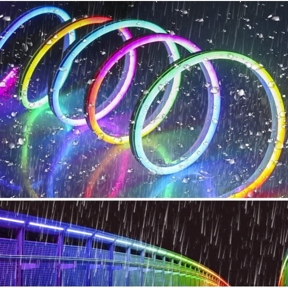 Kit Banda LED 5m Neon Flex Multicolor RGB Digital SMART WiFi cu ...