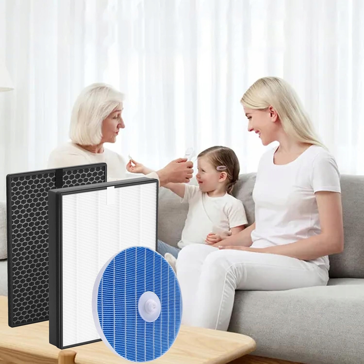 AerPure 3 az 1-ben szűrőkészlet Philips AC2729-hez, HEPA 13, szénszűrő ...