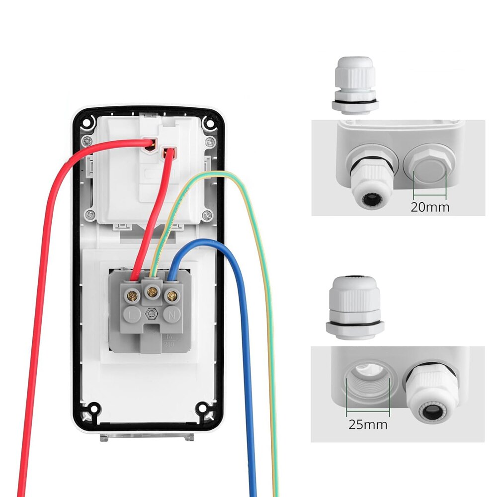 Priza electrica exterior, Buyya®, Priza impermeabila exterior, Priza cu ...