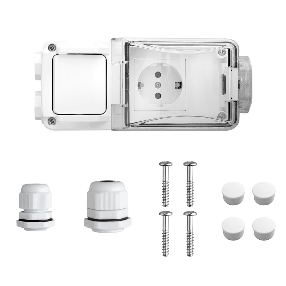 Priza electrica exterior, Buyya®, Priza impermeabila exterior, Priza cu ...