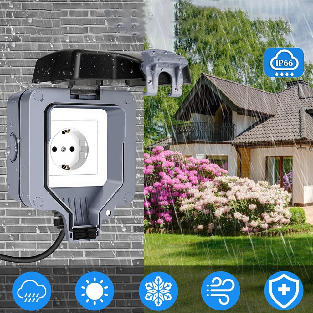 Priza electrica exterior, Buyya®, Priza simpla exterior, Priza de ...