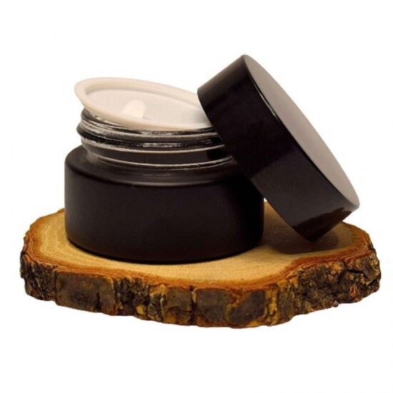Recipient cosmetic de tip Borcan din sticla neagra, mata, 20ml - eMAG.ro